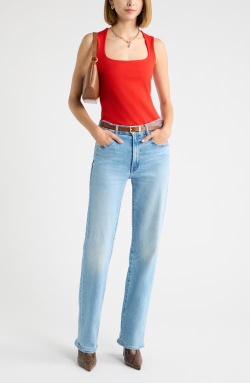 OPEN EDIT Open Edit Square Neck Ponte Top